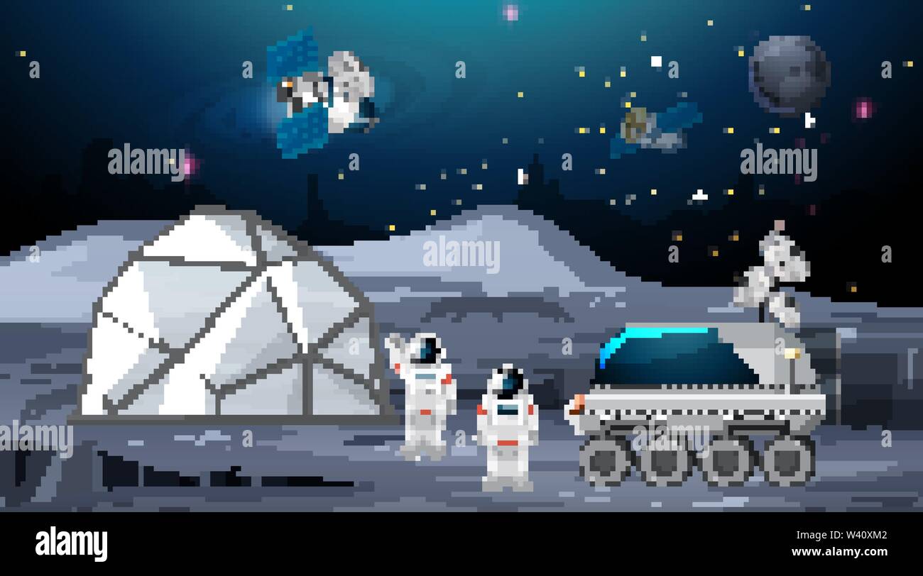 Camp in space scene illustration Stock Vector Image & Art - Alamy