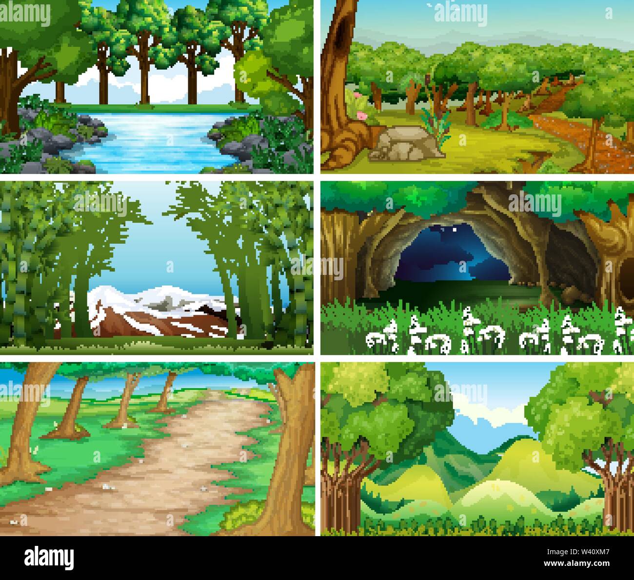 Parkland scenes Stock Vector Images - Alamy