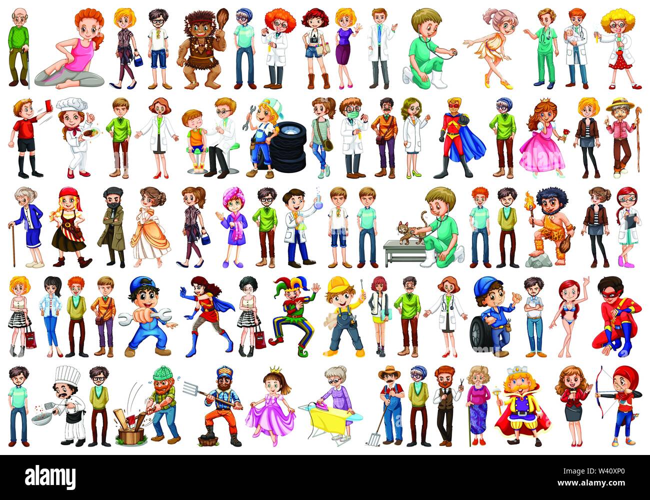 group of different people illustration Stock Vector Image & Art - Alamy
