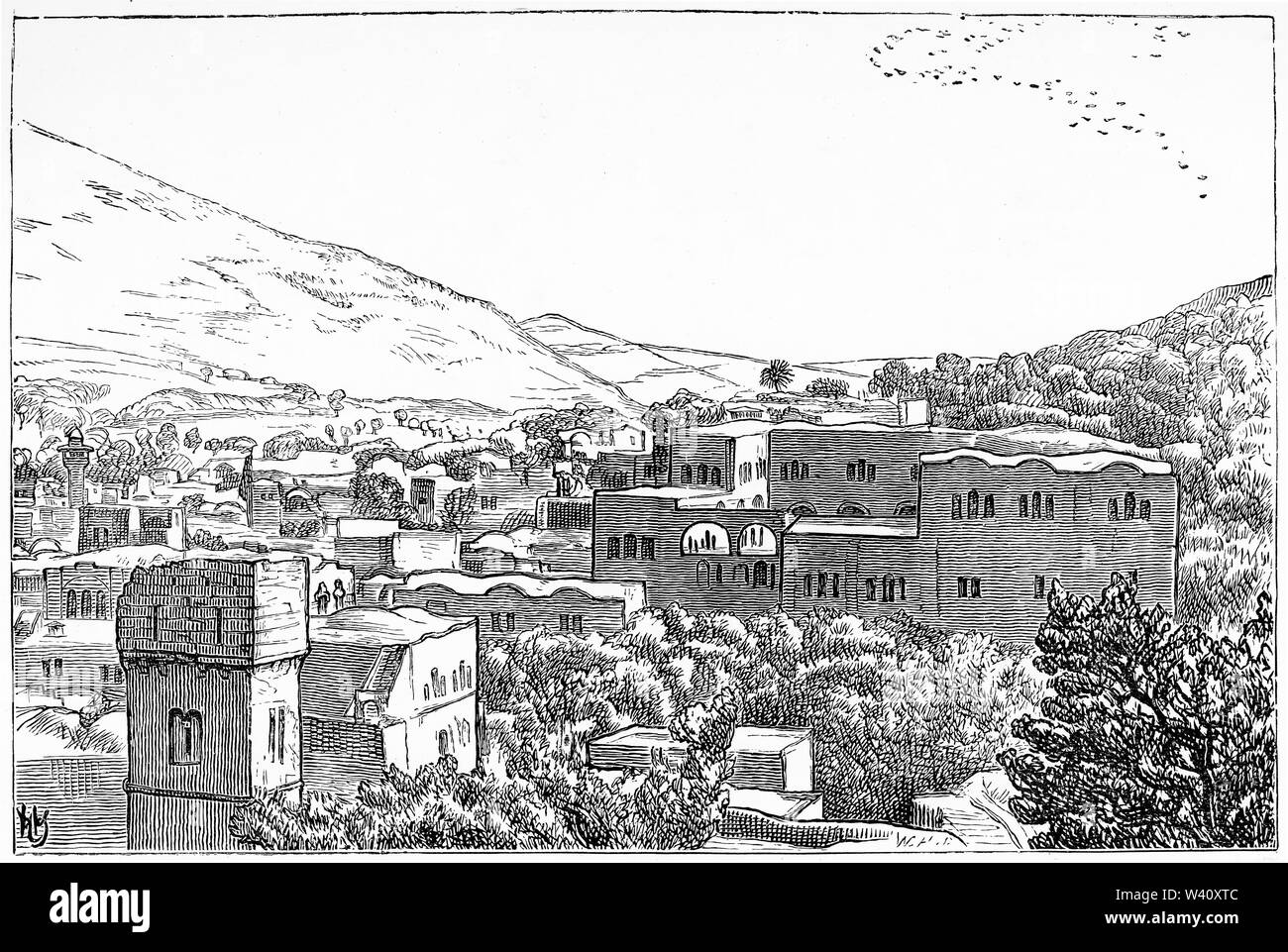 Ancient village landscape Cut Out Stock Images & Pictures - Alamy