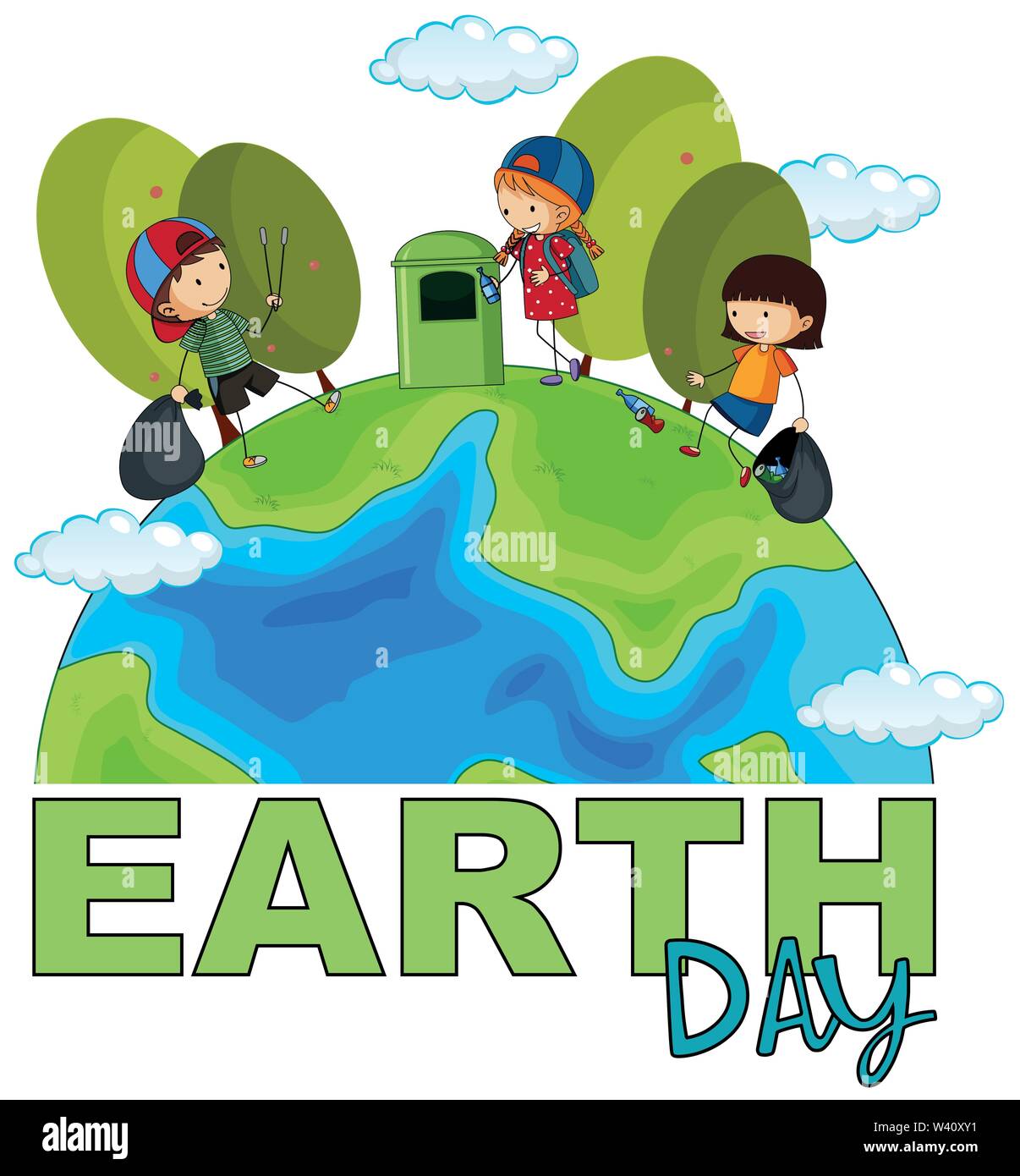 Picking rubbish up Cut Out Stock Images & Pictures - Alamy