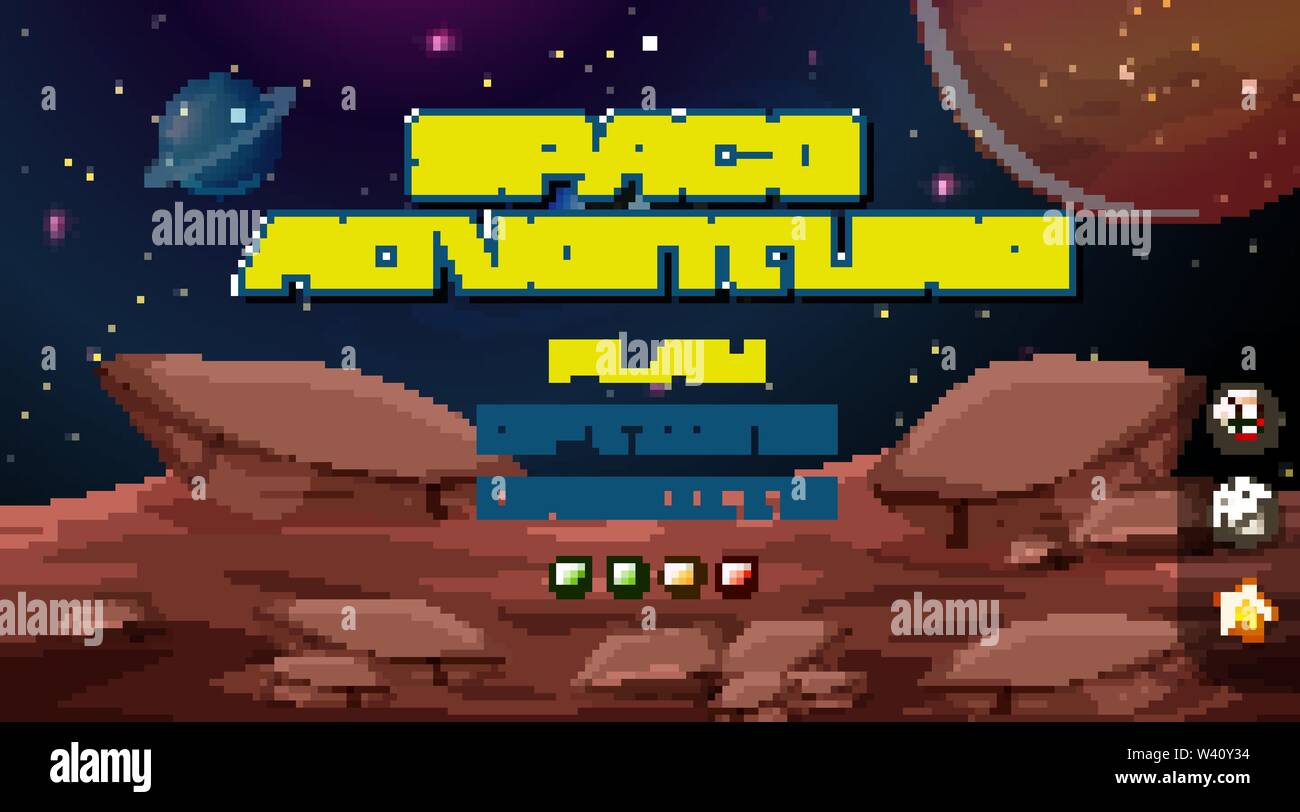 Space adventure game background illustration Stock Vector Image & Art ...
