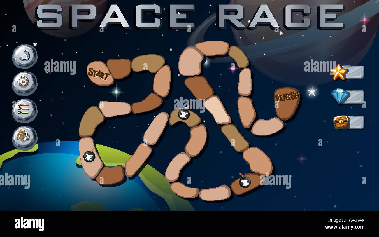 Space race board game background illustration Stock Vector Image & Art ...