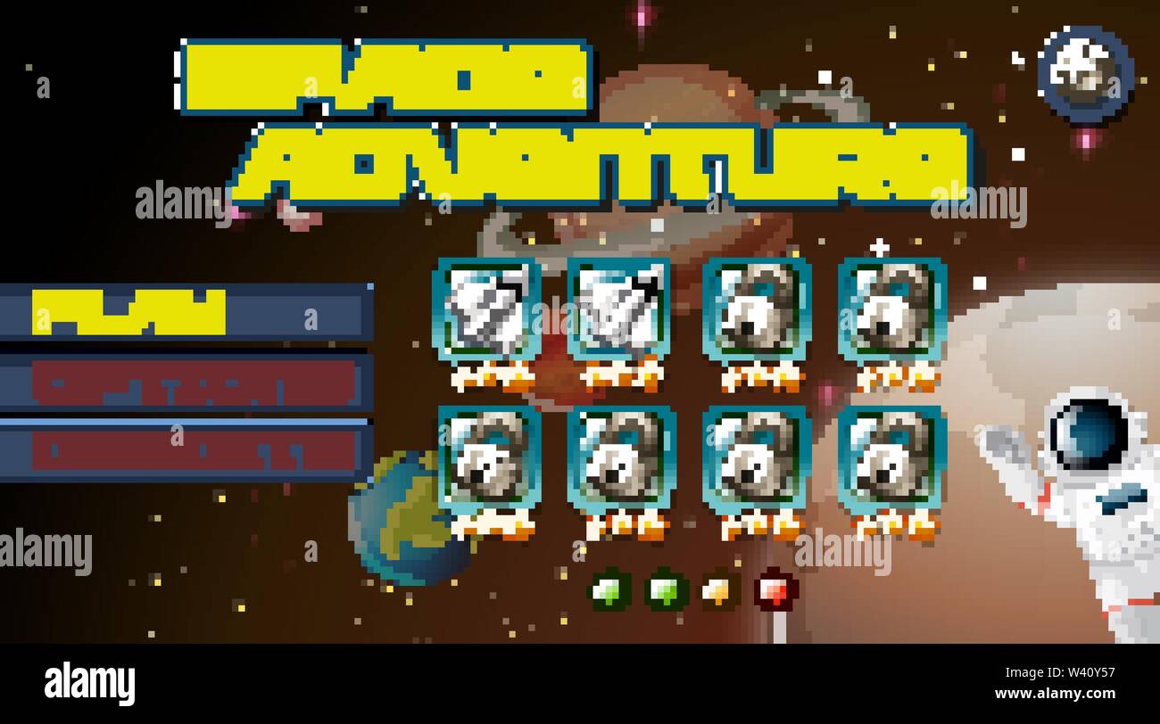 template for a space game Stock Vector Image & Art - Alamy