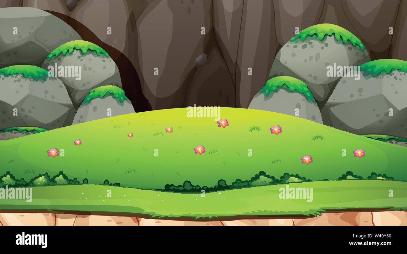 Empty background nature scenery illustration Stock Vector Image & Art ...