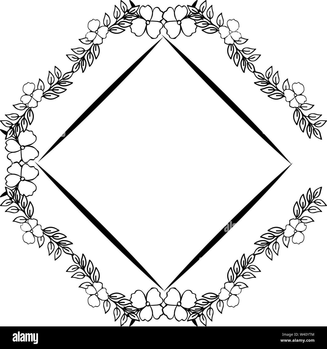 Design floral frame, various shape of card. Vector illustration Stock ...