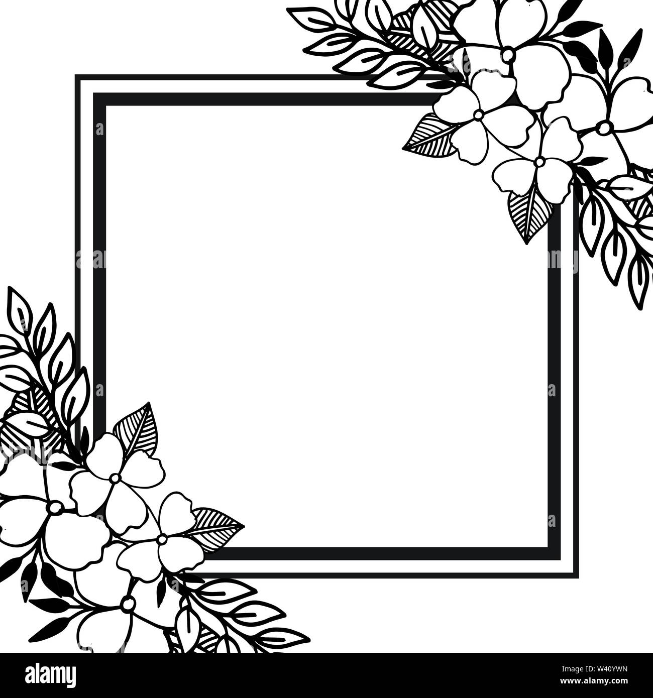 Design floral frame, various shape of card. Vector illustration Stock ...