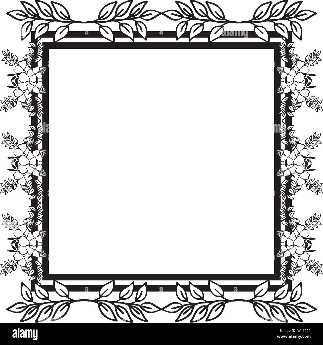 Design floral frame, various shape of card. Vector illustration Stock ...