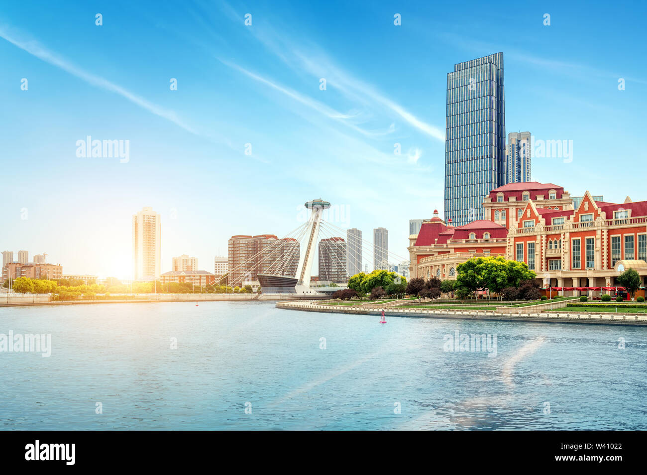 Urban architectural landscape in Tianjin, China Stock Photo - Alamy