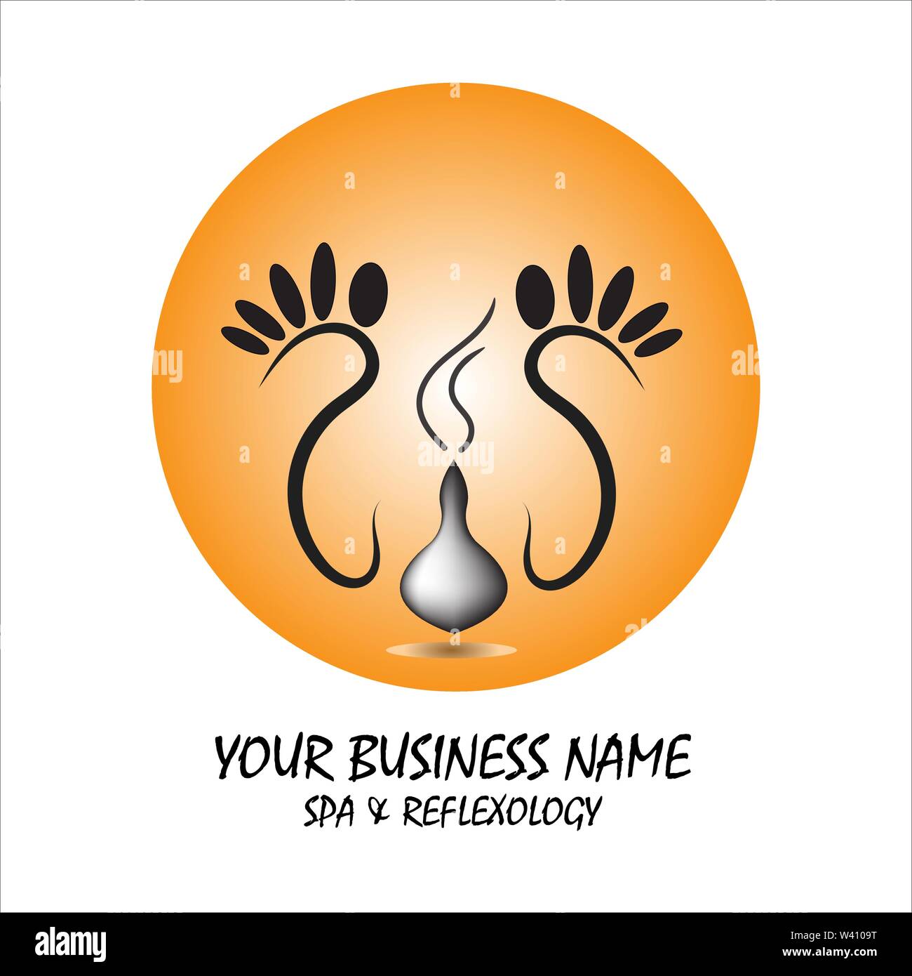 Simple and stylish modern logo and illustration, SPA house vector hand ...