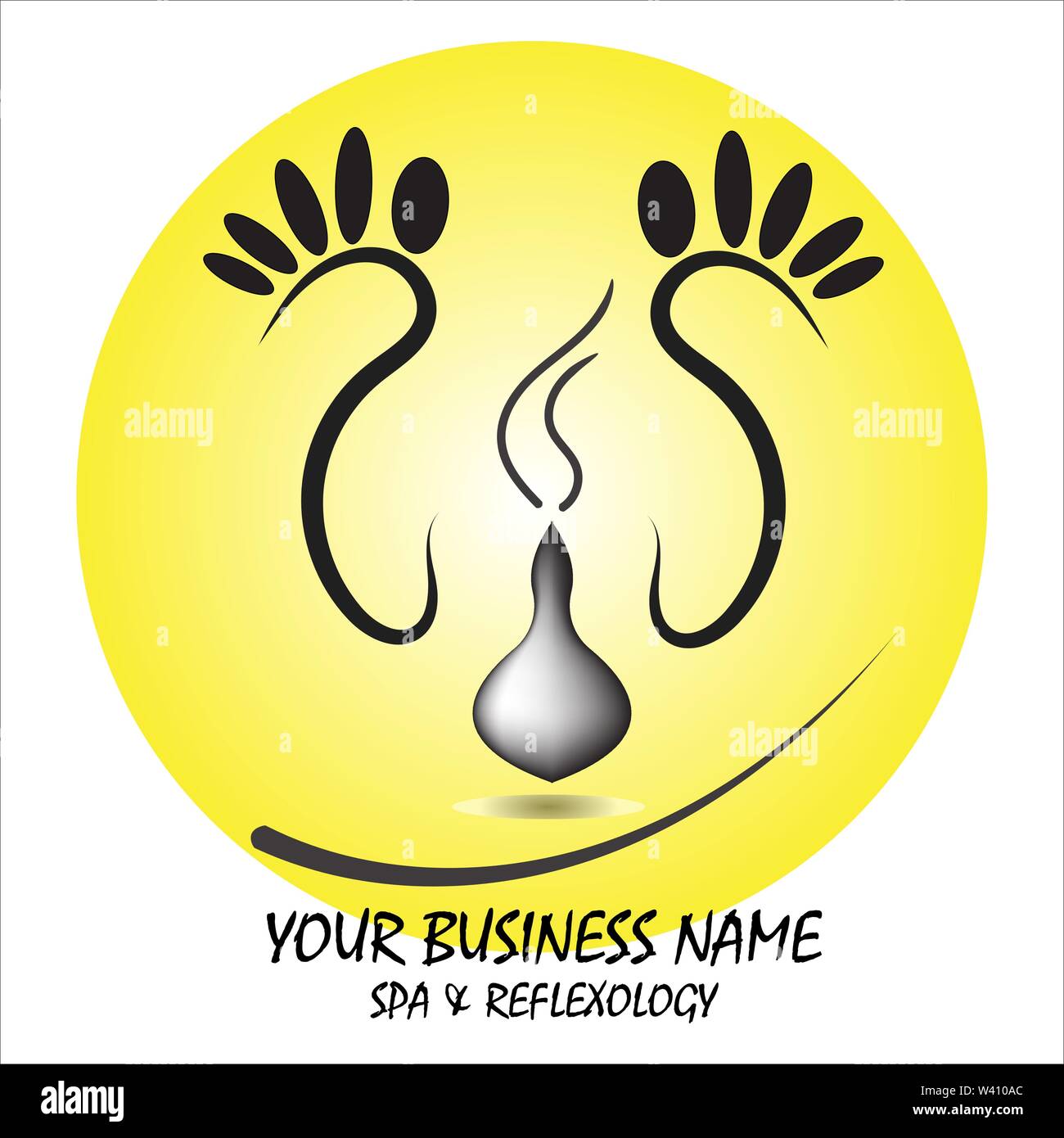 Simple and stylish modern logo and illustration, SPA house vector hand ...