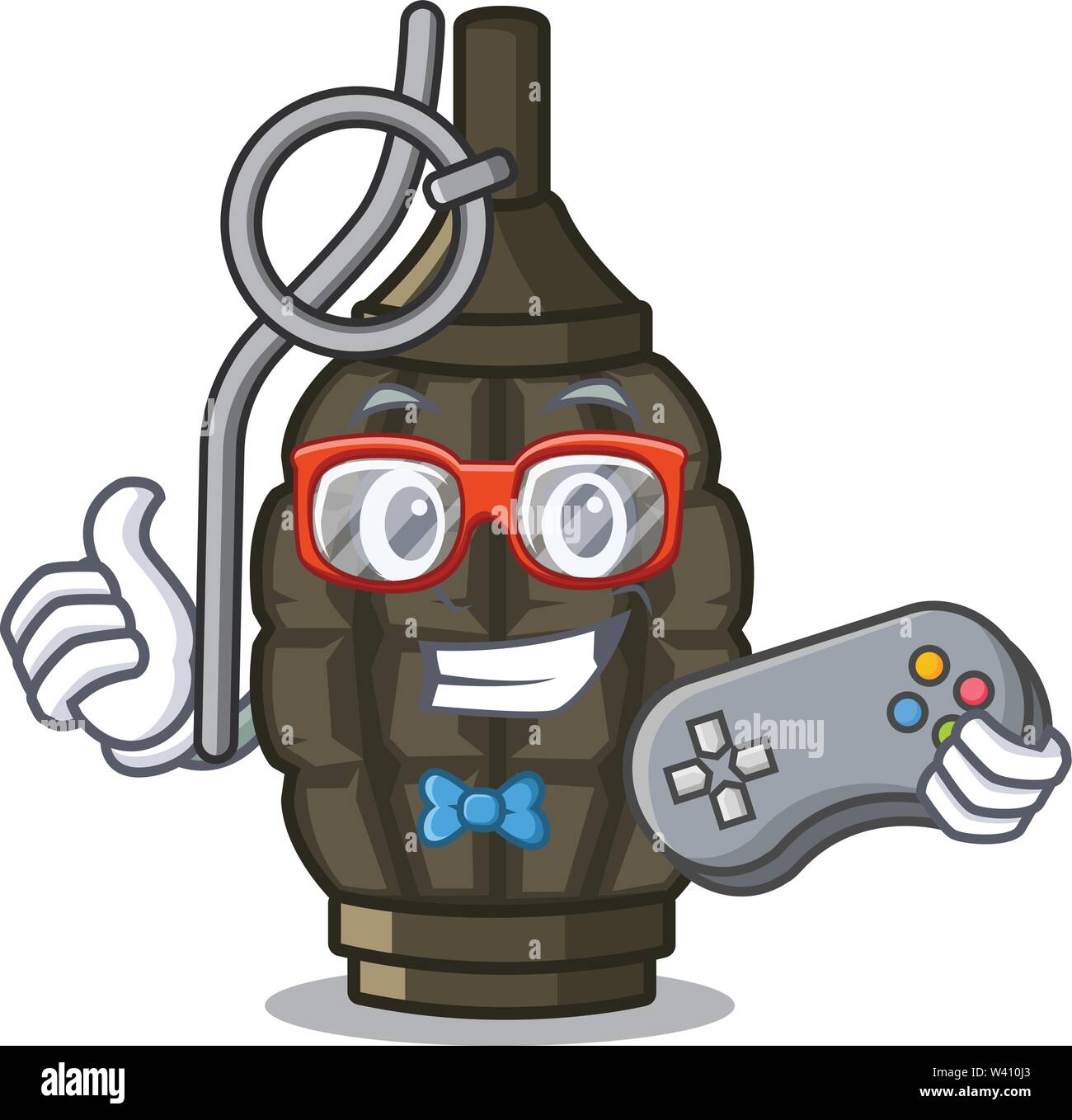 Gamer cartoon grenade a in the bag vector illustration Stock Vector ...