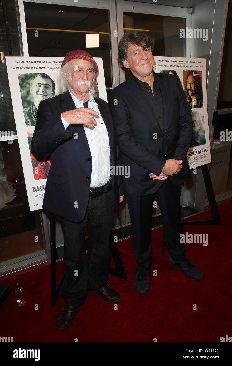 Los Angeles, Ca, USA. 18th July, 2019. David Crosby, Cameron Crowe, at ...