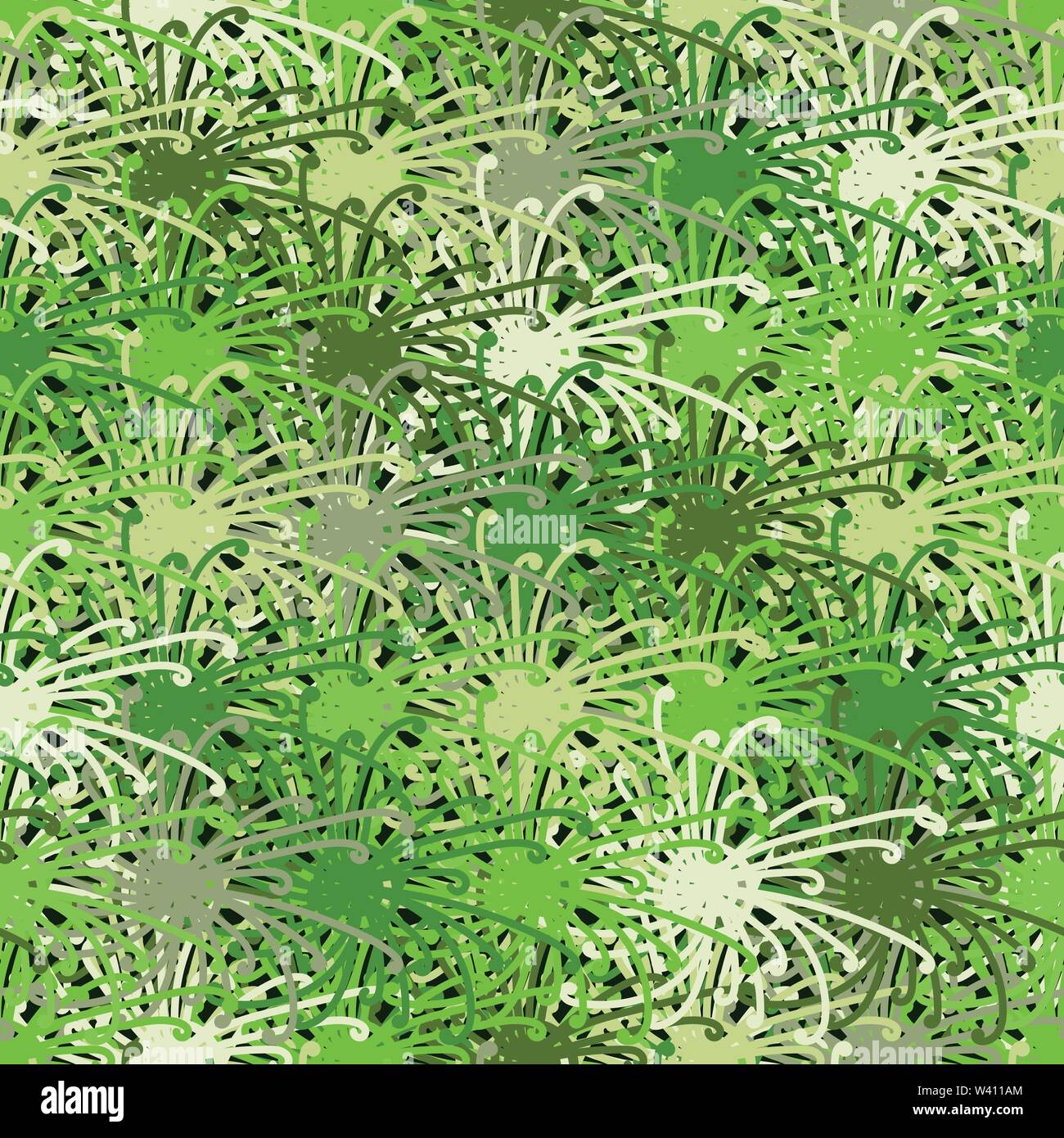 A seamless vector abstract pattern with organic green shapes. Surface ...
