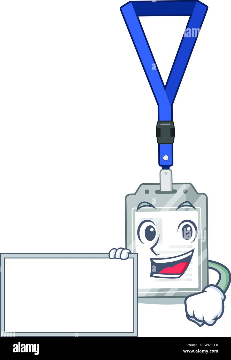 With board name tag in the character shape vector illustration Stock ...