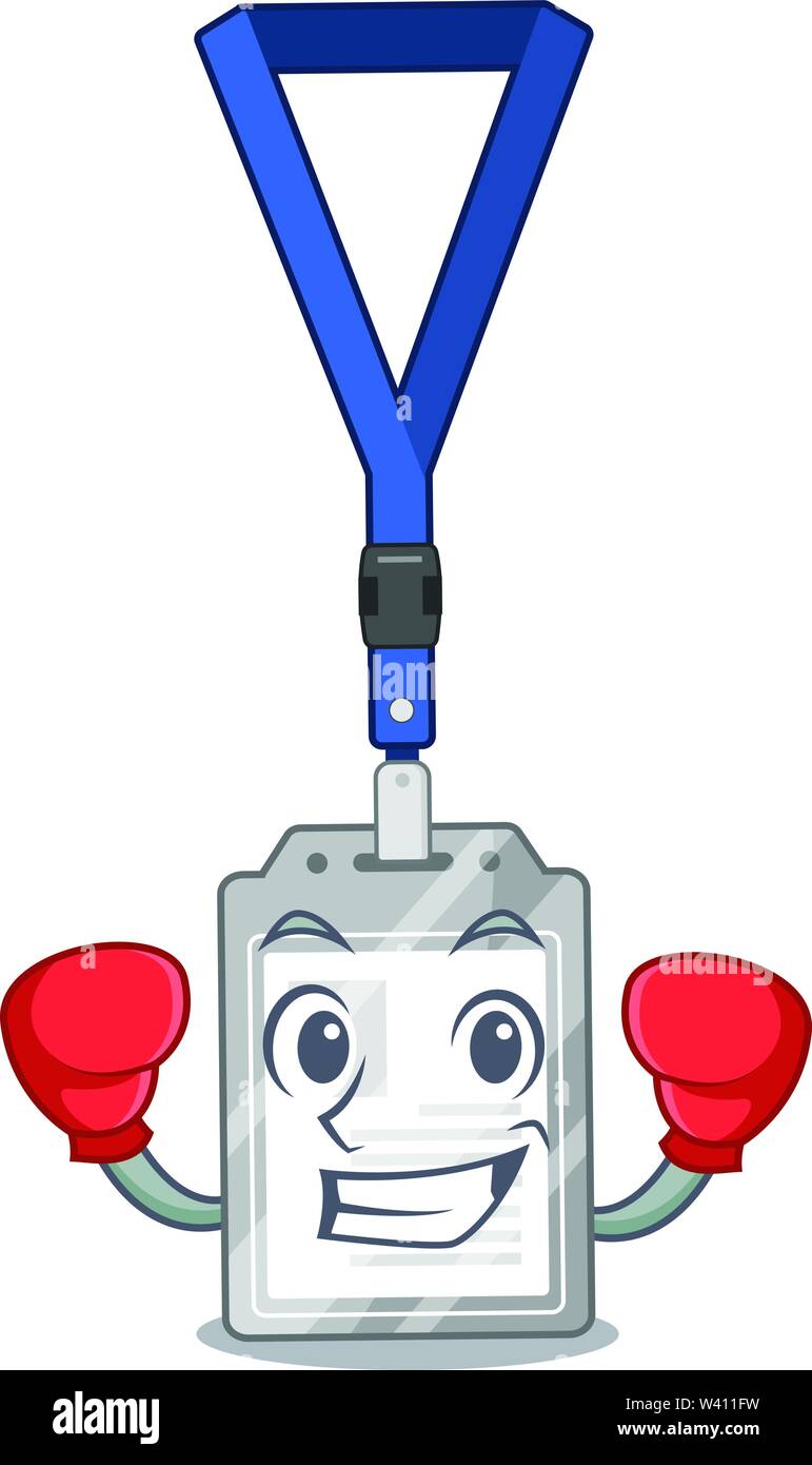 Boxing name tag in the character shape vector illustration Stock Vector ...