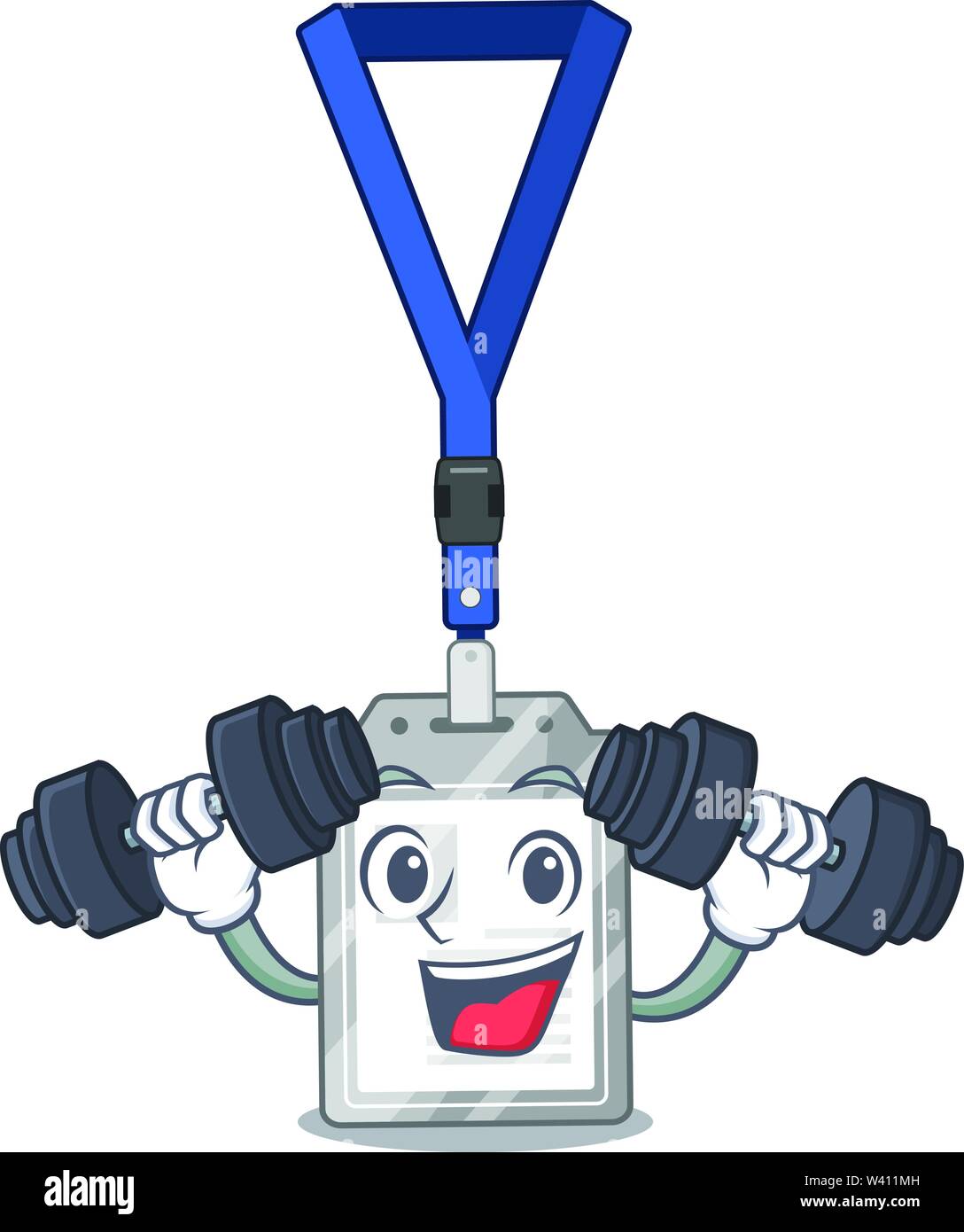 Fitness name tag in the character shape vector illustration Stock ...