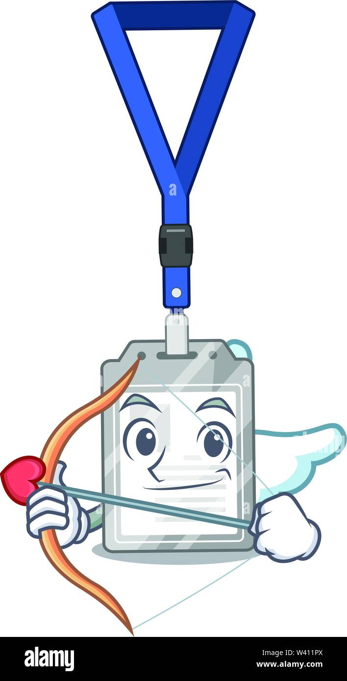 Cupid name tag in the character shape vector illustration Stock Vector ...