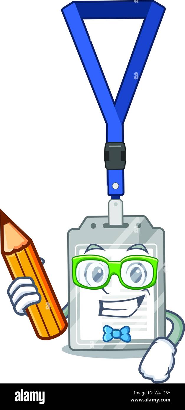 Student name tag on the mascot table vector illustration Stock Vector ...