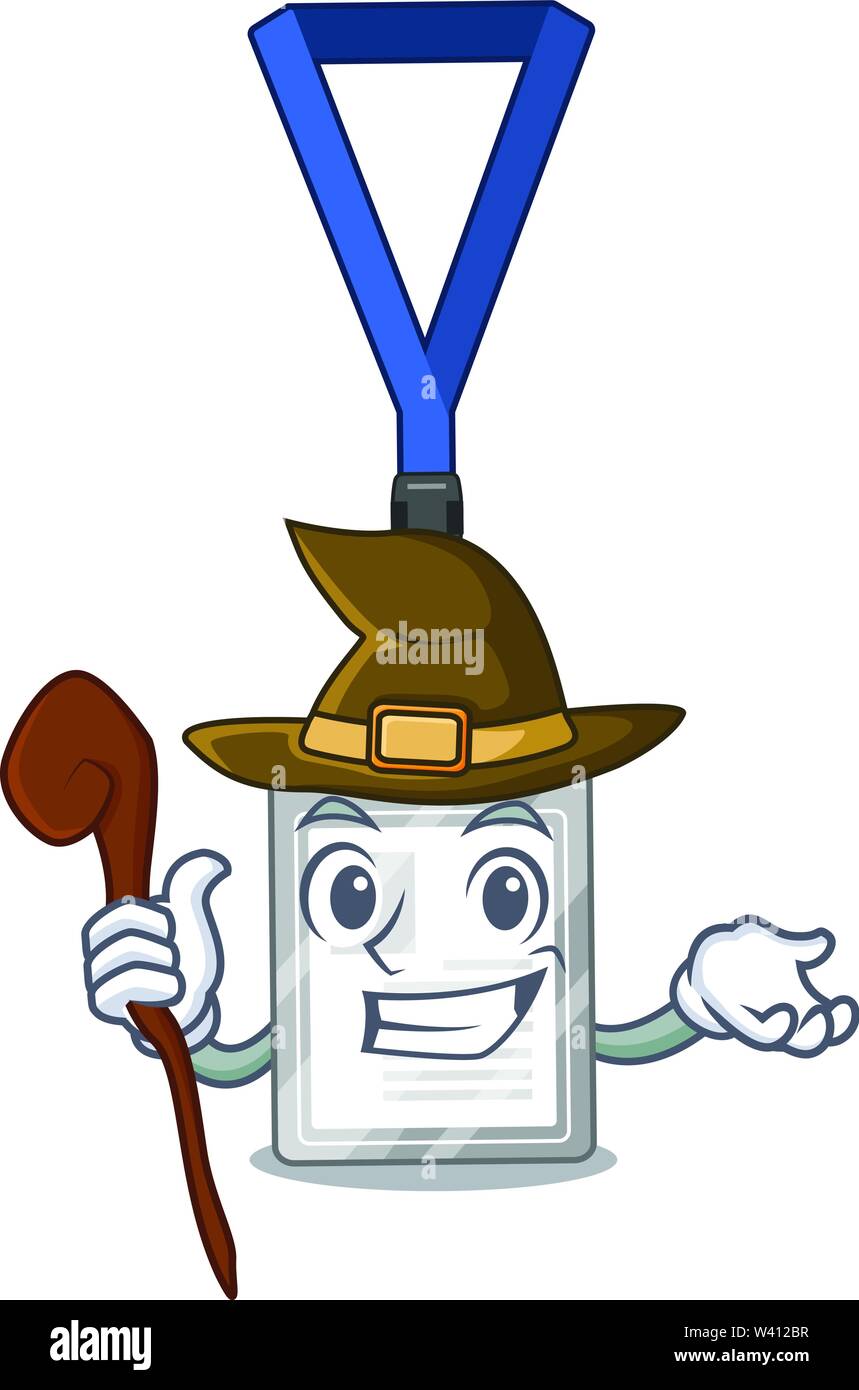 Witch name tag isolated in the cartoon vector illustration Stock Vector ...