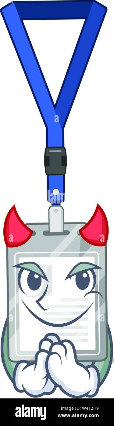 Devil name tag isolated in the cartoon vector illustration Stock Vector ...
