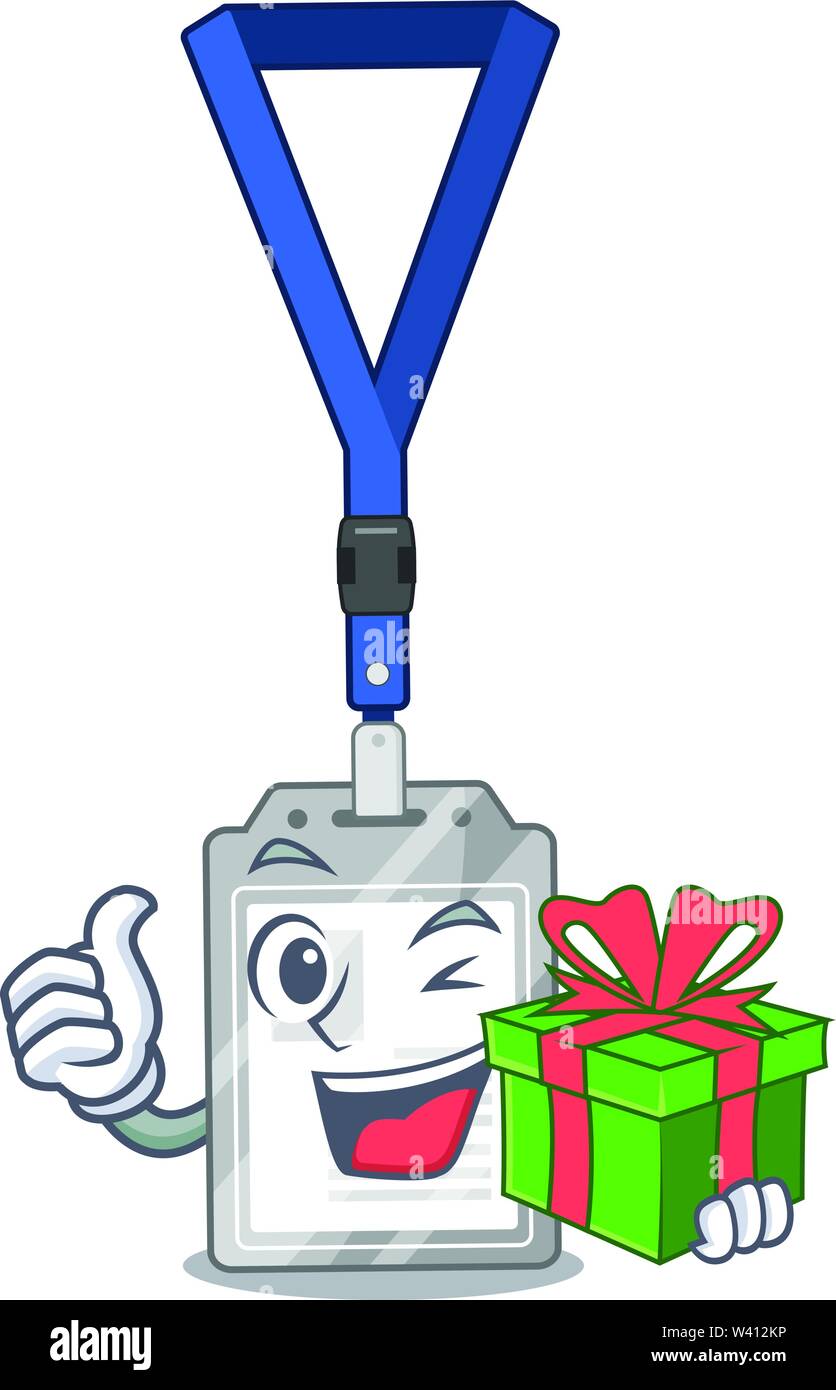 With gift name tag isolated in the cartoon vector illustration Stock ...