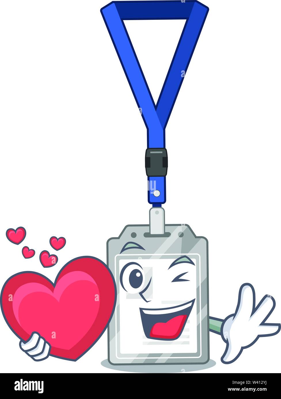 With heart name tag isolated in the cartoon vector illustration Stock ...