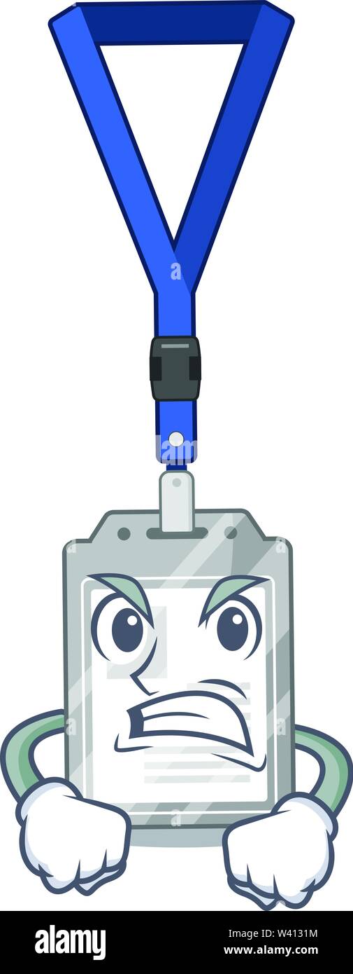 Angry name tag isolated in the cartoon vector illustration Stock Vector ...