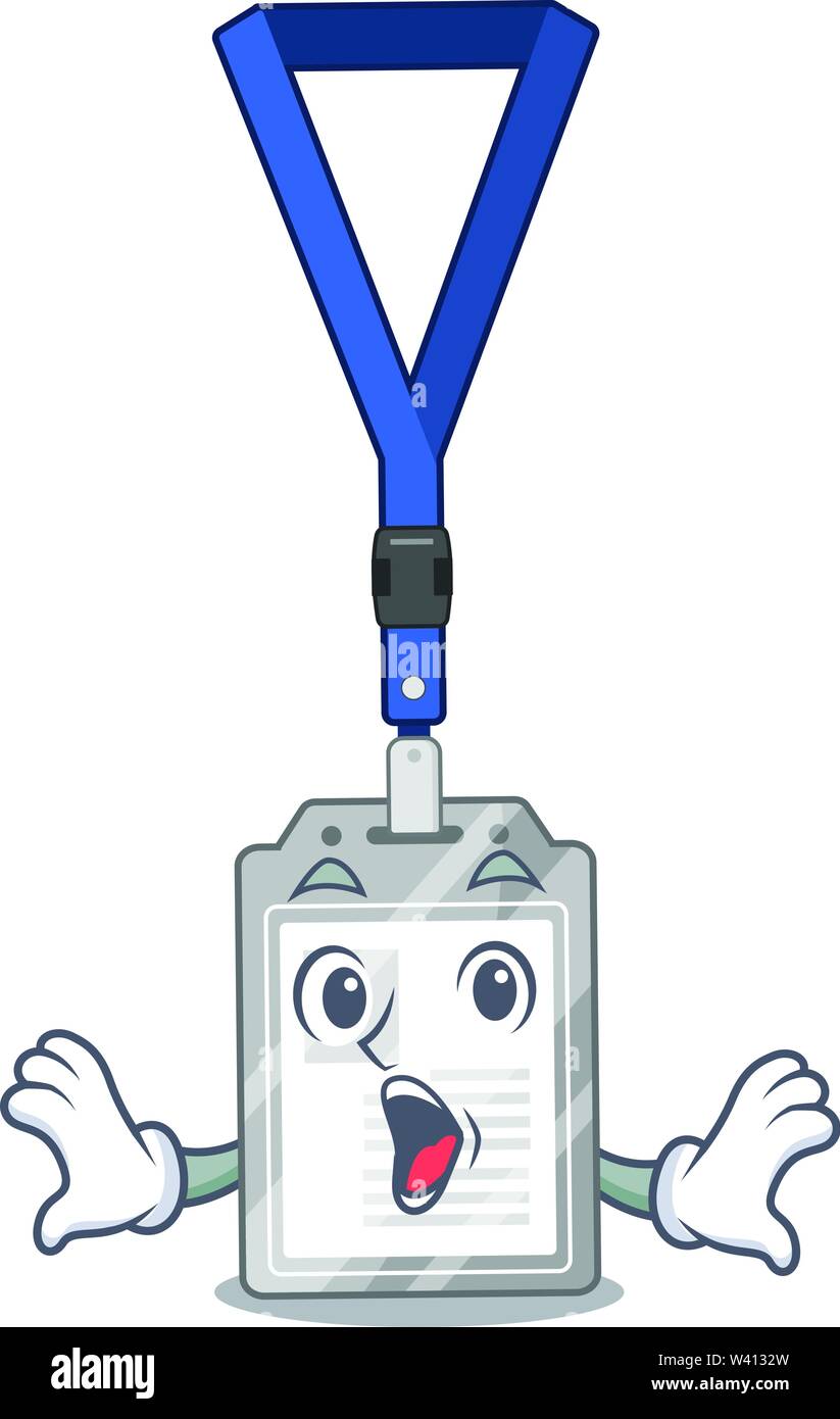 Surprised name tag isolated in the cartoon vector illustration Stock ...