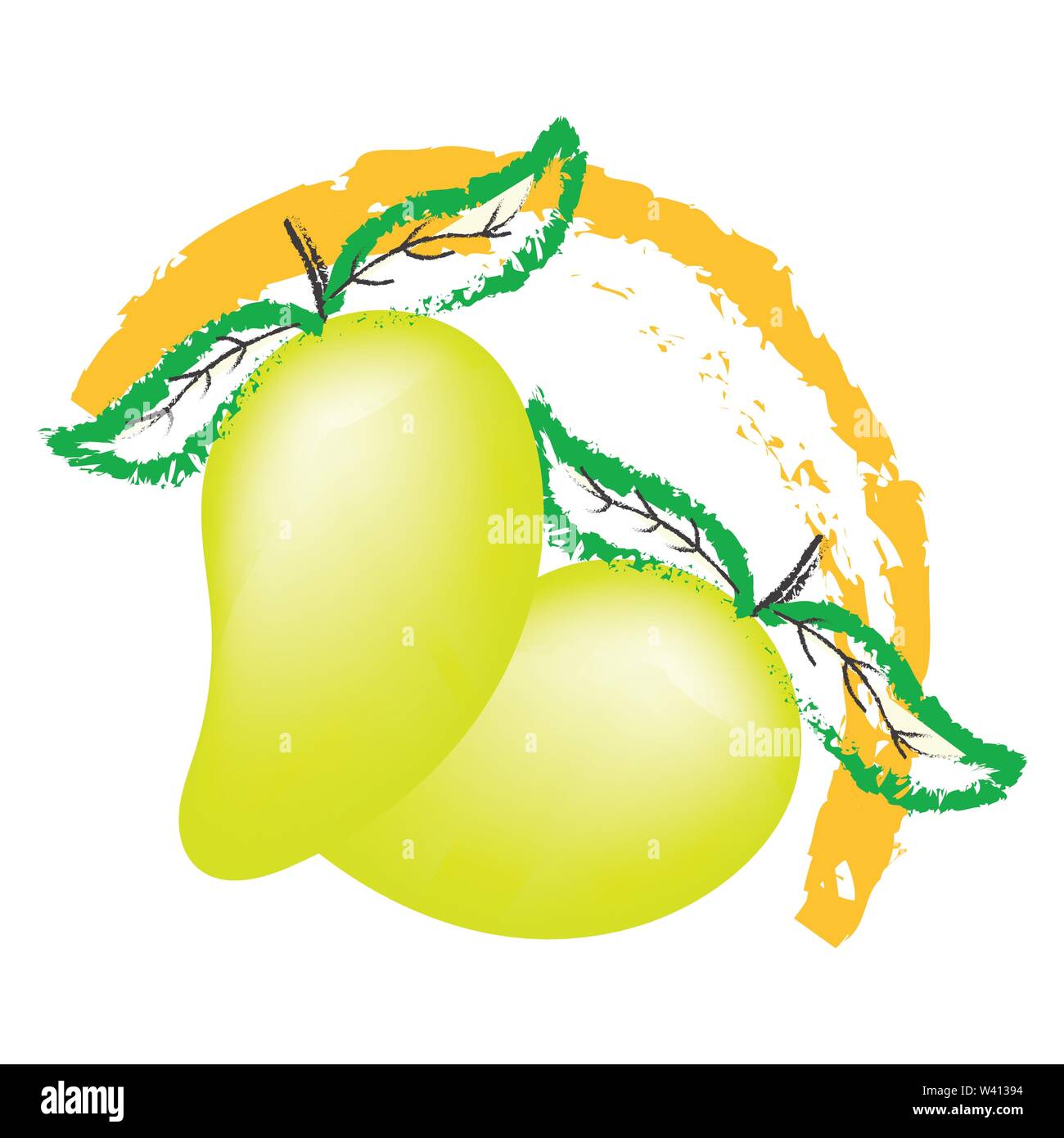 mango fruit logo vector, isolated on white background Stock Vector ...