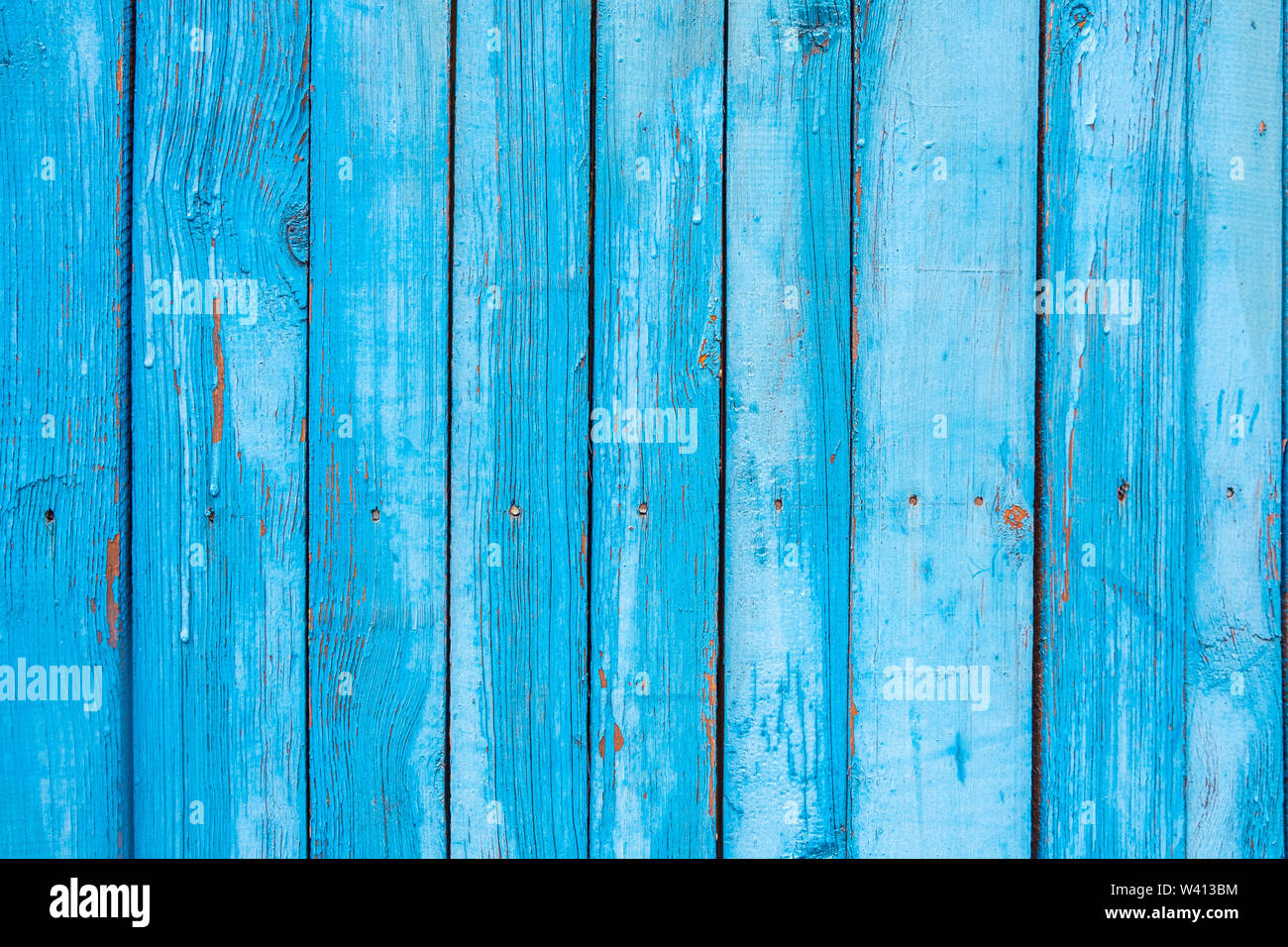 Light blue wooden fence closeup texture backround Stock Photo - Alamy