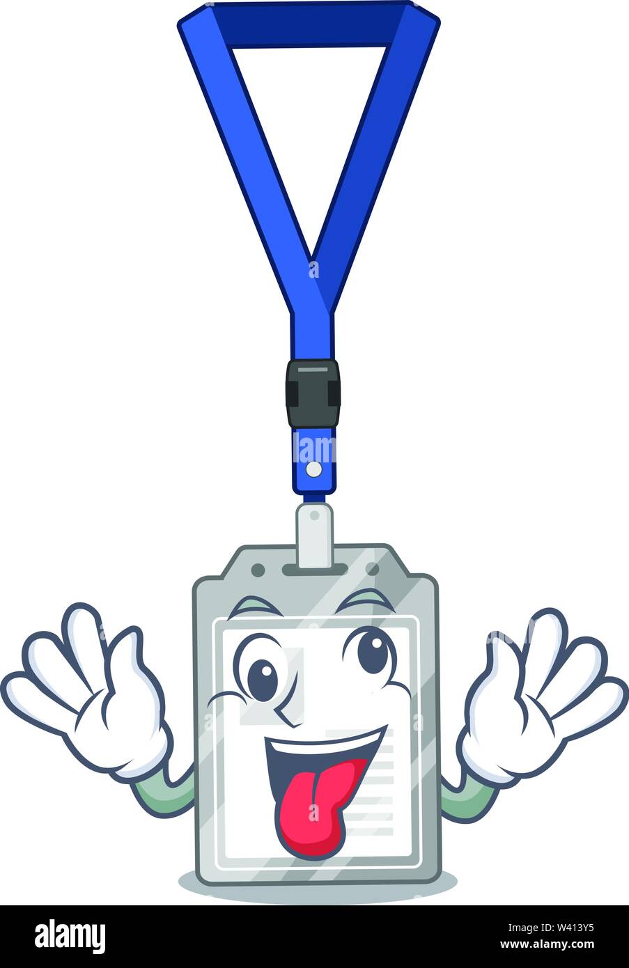 Crazy name tag in the cartoon wallet vector illustration Stock Vector ...