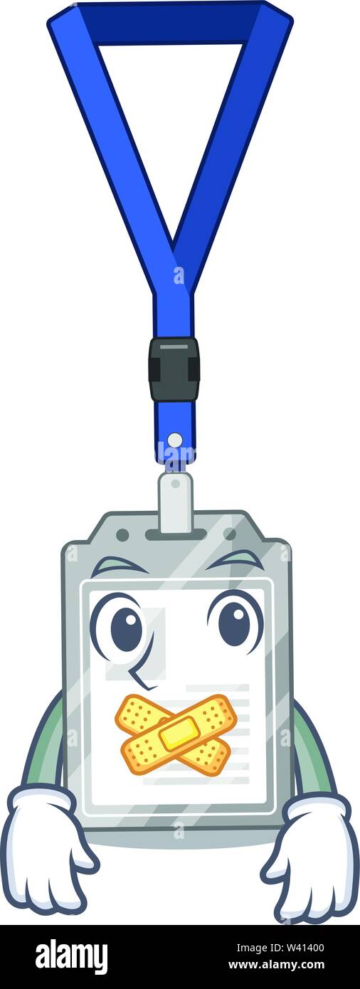 Silent name tag in the cartoon wallet vector illustration Stock Vector ...