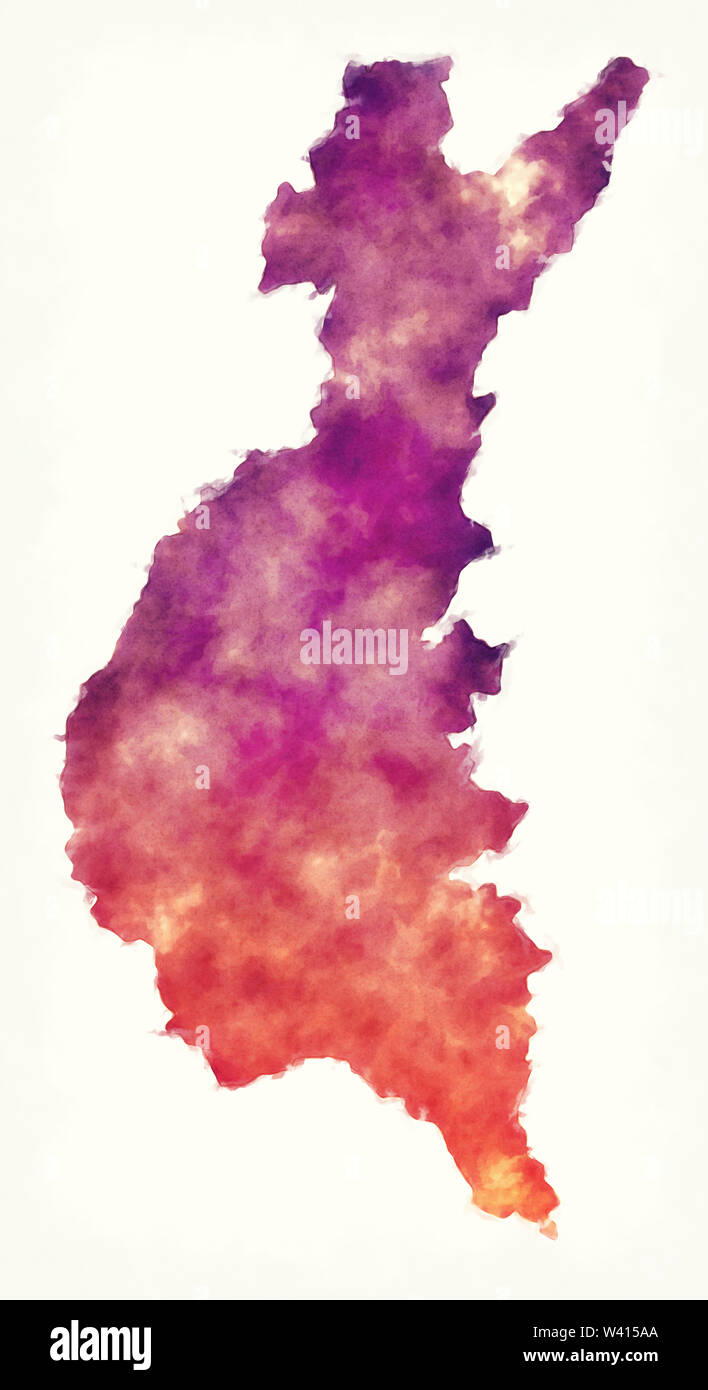 Los Rios province watercolor map of the Ecuador Stock Photo - Alamy