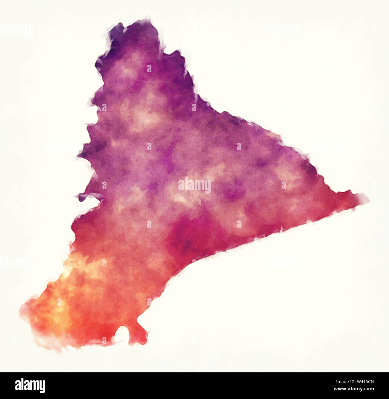 Morona Santiago province watercolor map of the Ecuador Stock Photo - Alamy