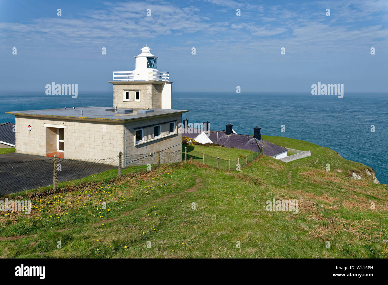 Bull Point Lighthouse near Mortehoe & Woolacombe, North Devon, UK Stock ...