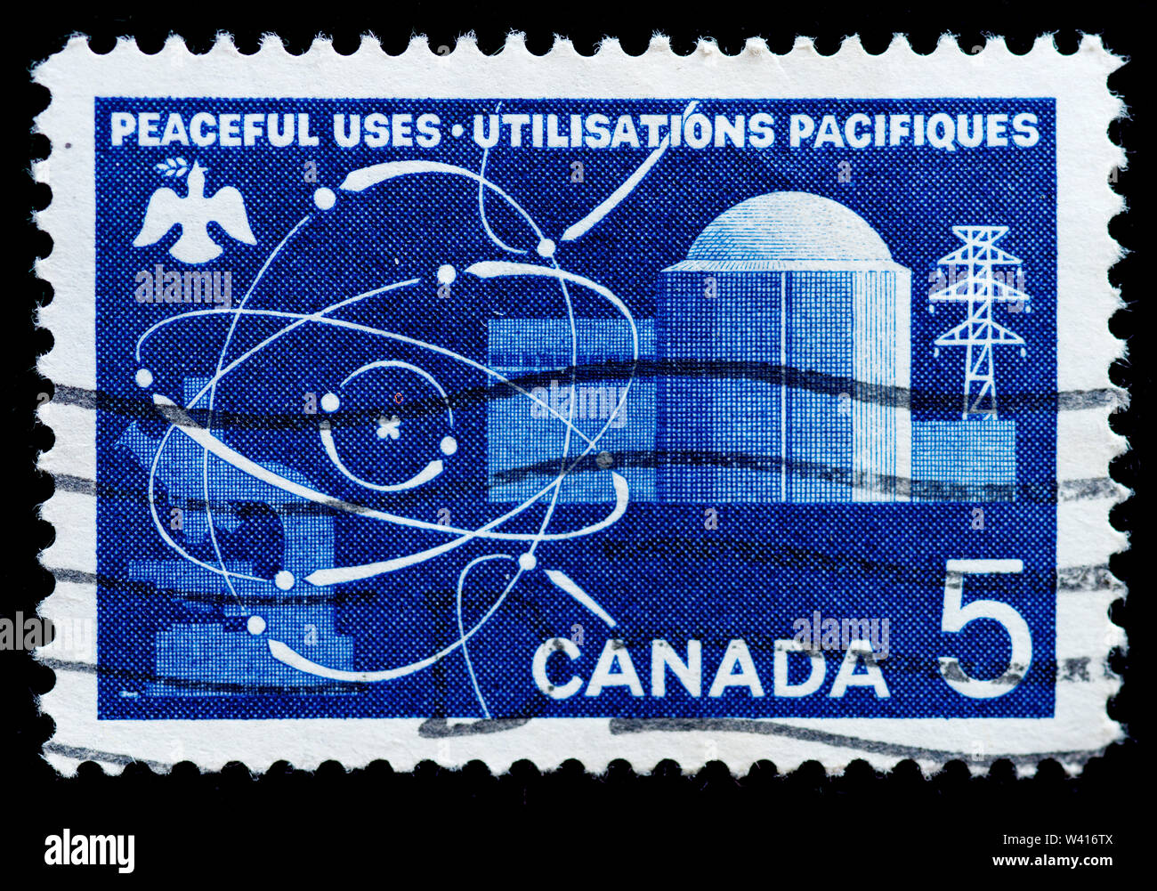 Canada Postage Stamp - Atomic Energy Stock Photo - Alamy
