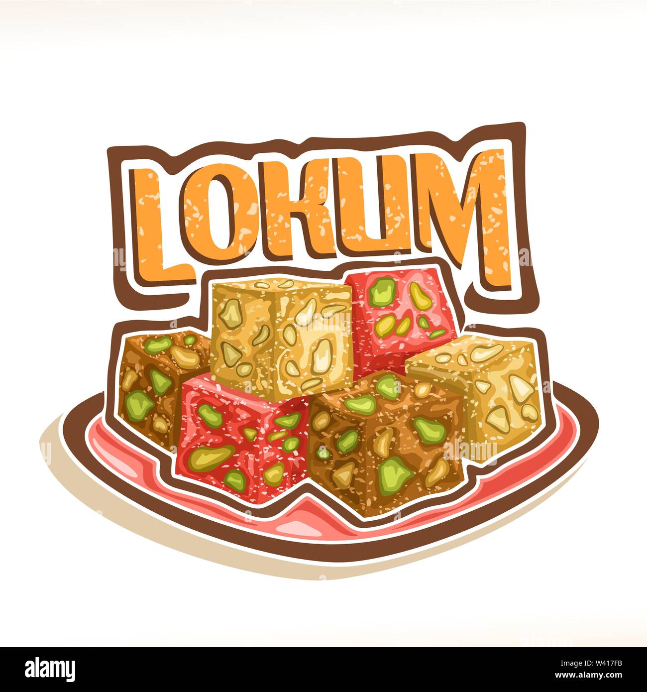 Vector illustration of Lokum Stock Vector Image & Art - Alamy