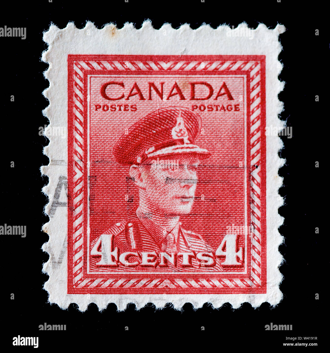 Canada Postage Stamp - King George VI Stock Photo - Alamy