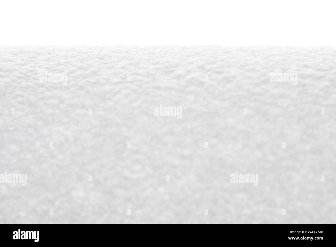 A white extruded polyethylene foam tube texture isolated on white ...