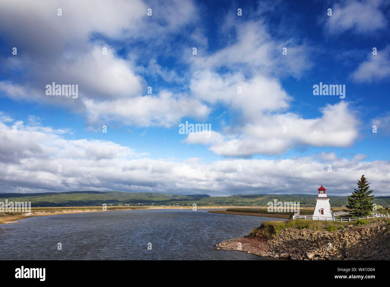 Anderson Hollow lighthouse by the Shepody River dam in Harvey, Bay of ...