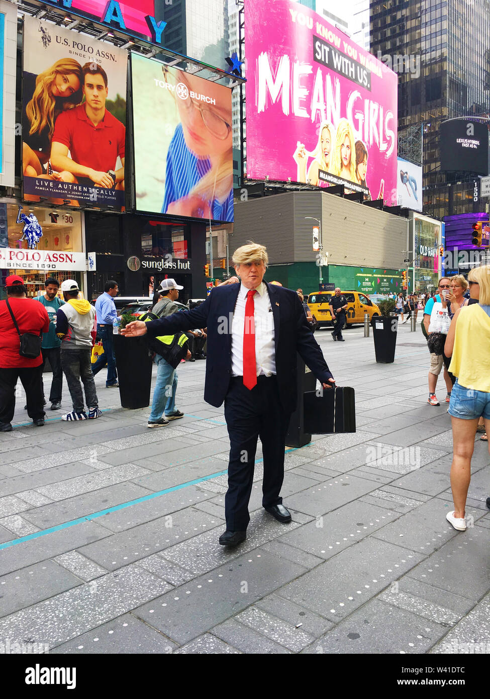 Double of President Donald Trump in Times Square Stock Photo - Alamy