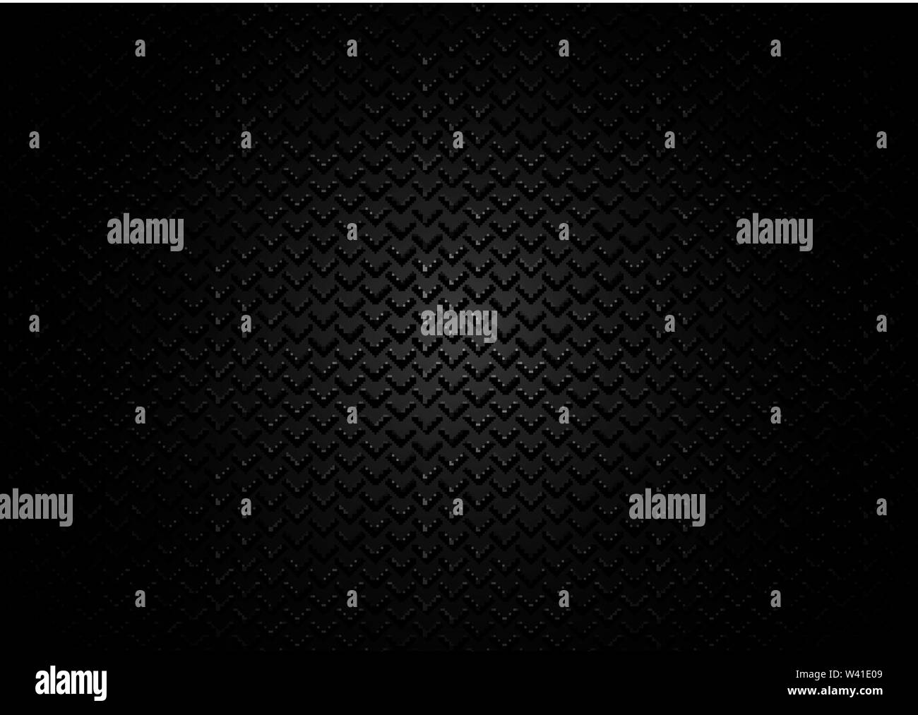 Abstract metal template grill triangles pattern on black background and ...