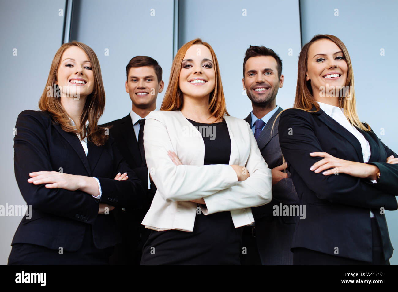 Group of professionals with leader hi-res stock photography and images ...