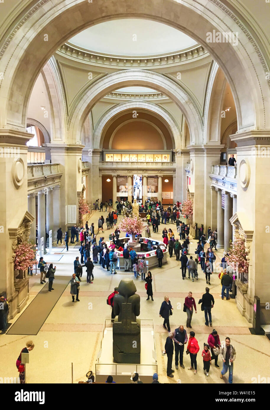 Met's main Hall in New York Stock Photo - Alamy