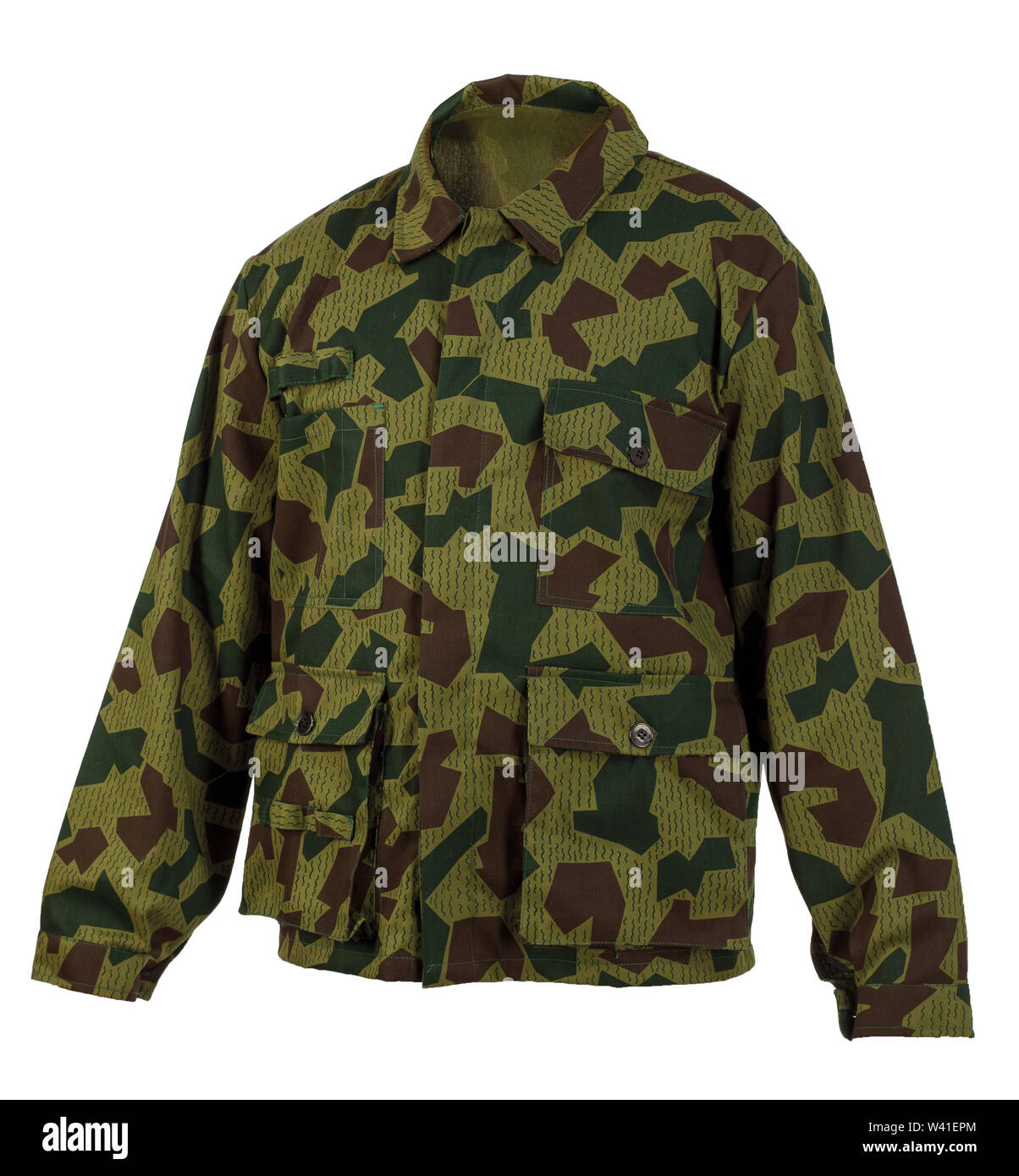 Camouflage jacket isolated on white background Stock Photo - Alamy