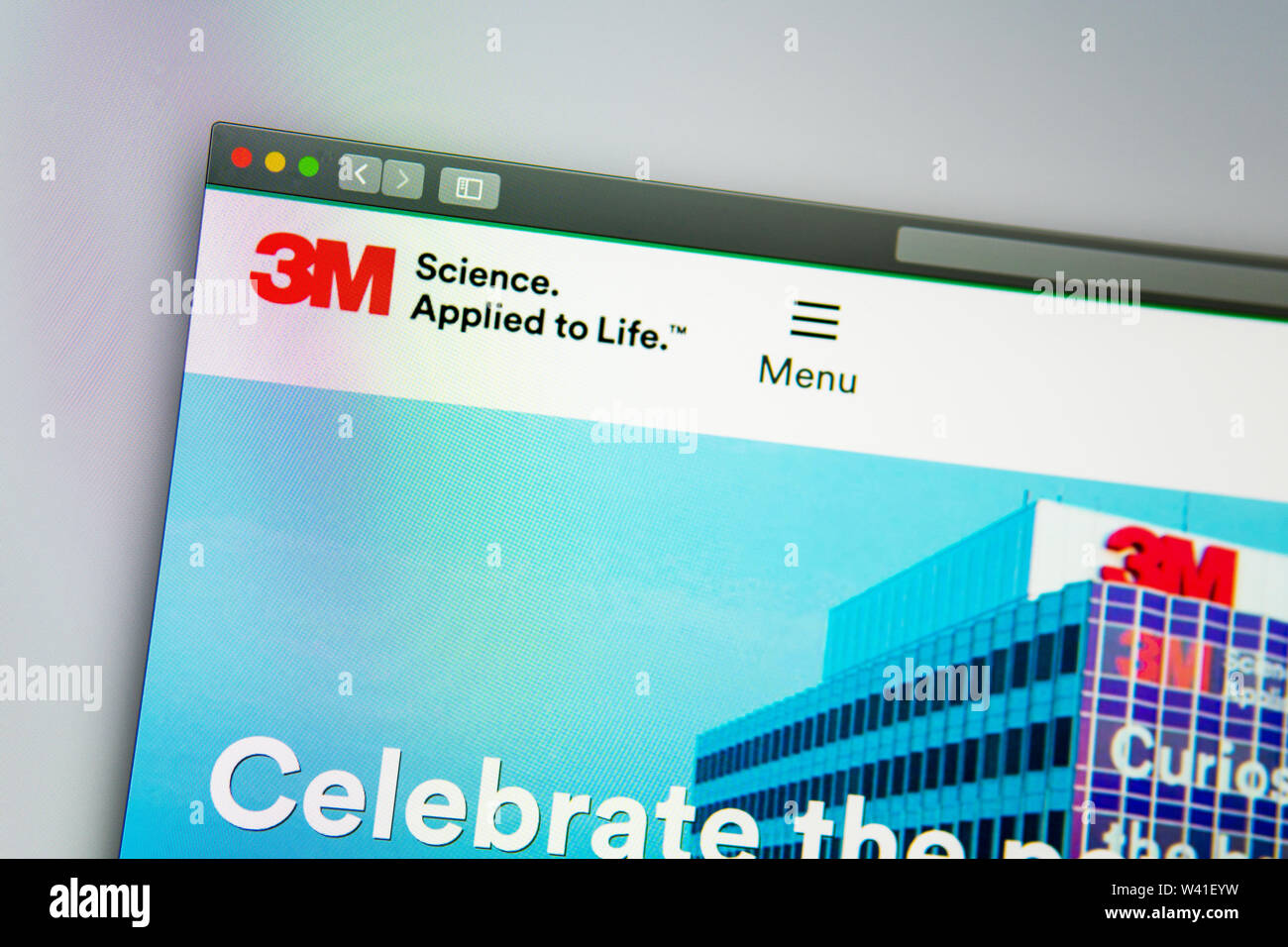 3M company website homepage. Close up of 3M logo. Can be used as ...