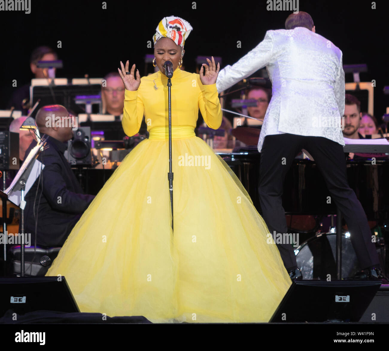 July 12, 2019 - Actress and singer Cynthia Erivo performs with the San ...