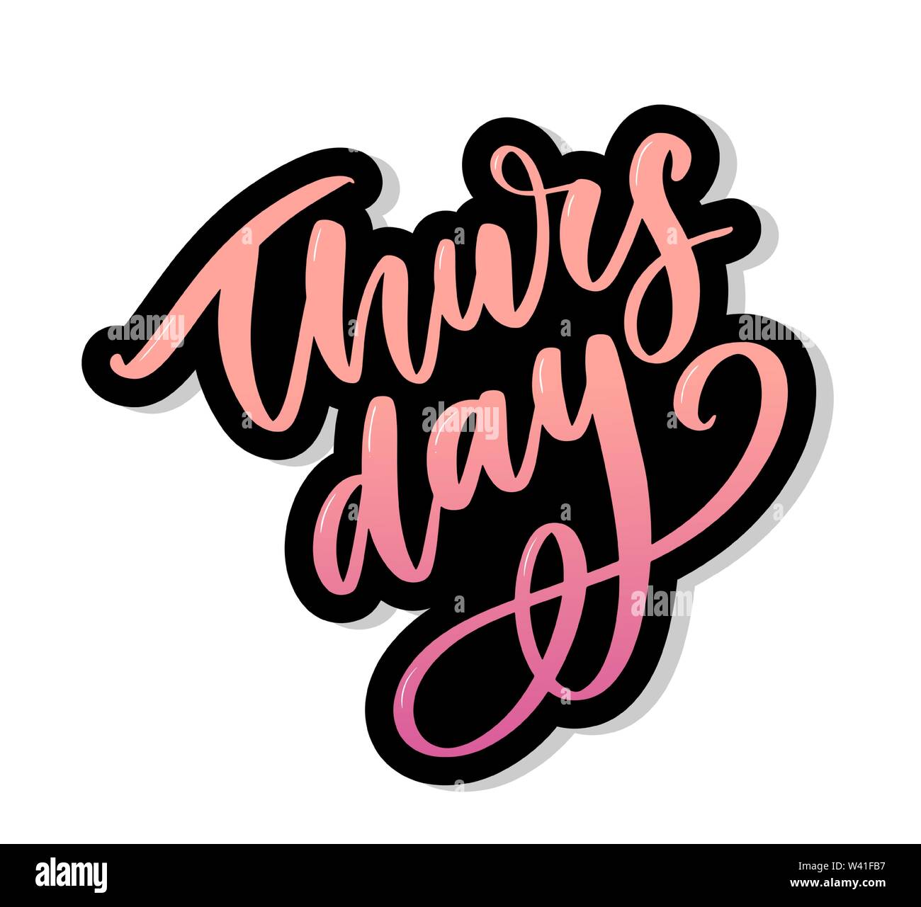 Happy Thursday - Fireworks - Today, Day, weekdays, calender Lettering ...