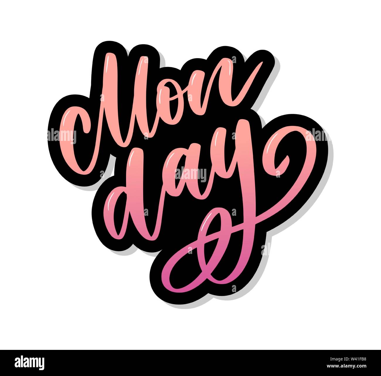 Hello Monday - inspirational lettering design for posters, flyers, t ...